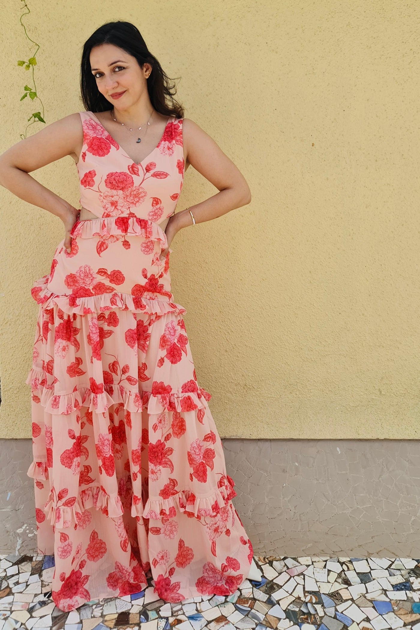 CAMELLIA CUT OUT MAXI