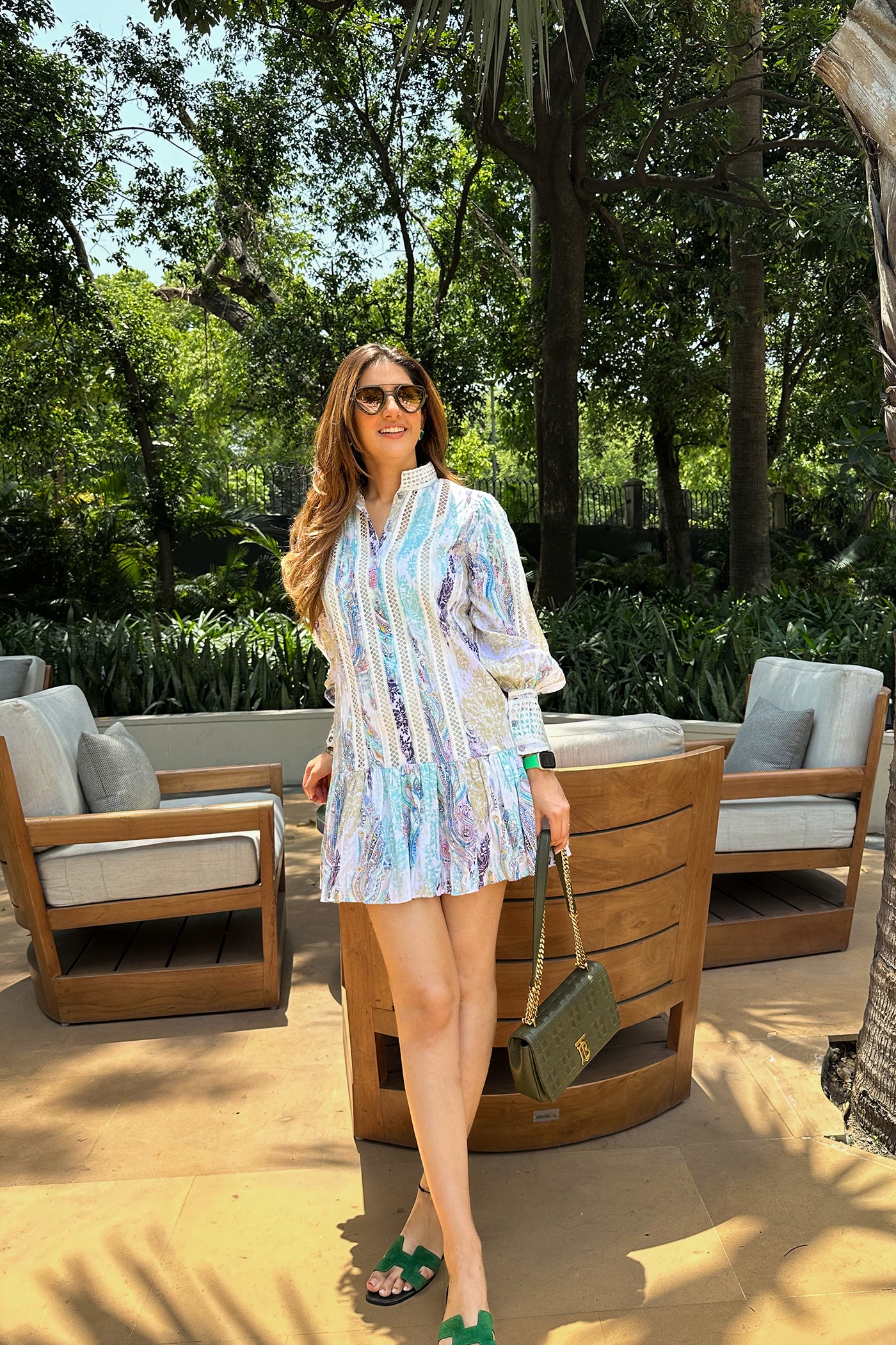 Mehar Taluja in SUMMER SKY LACE DRESS